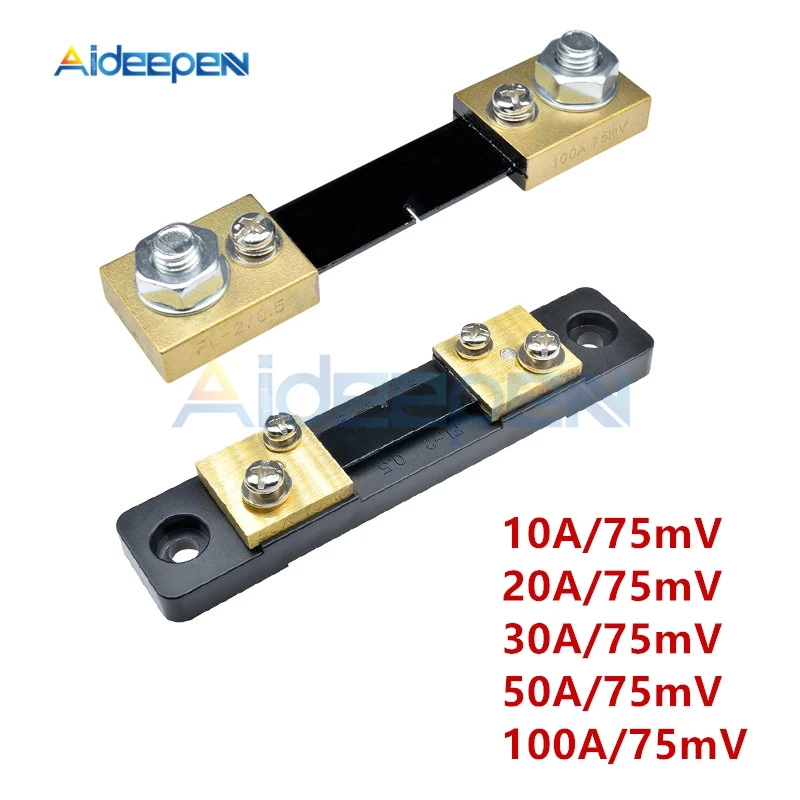 1Pcs-FL-2-100A-50A-30A-20A-10A-75mV-Externe-Shunt-Strom-Meter-Messen ...