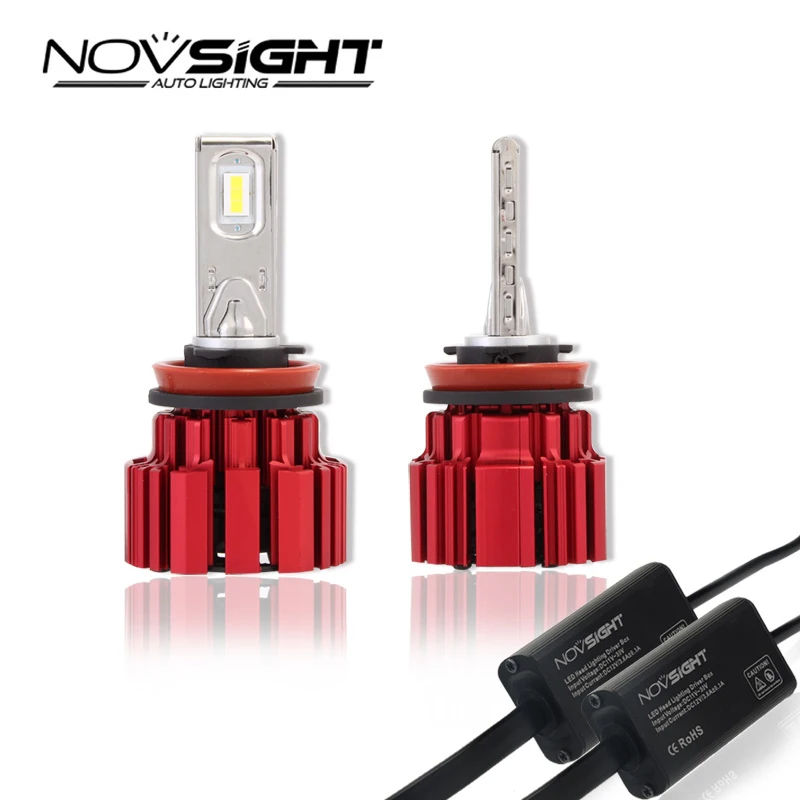 NOVSIGHT H11 H8 H9 Car Led Headlights 40~43W 6800LM Play and Plug LED ...