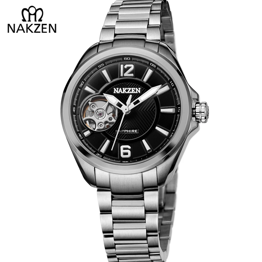 NAKZEN hueco mecánico automático mujeres relojes clásicos talla ...