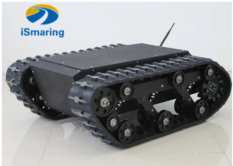 Shock Suspension Robot Tank Car Chassis With Rubber Track Tracked ...