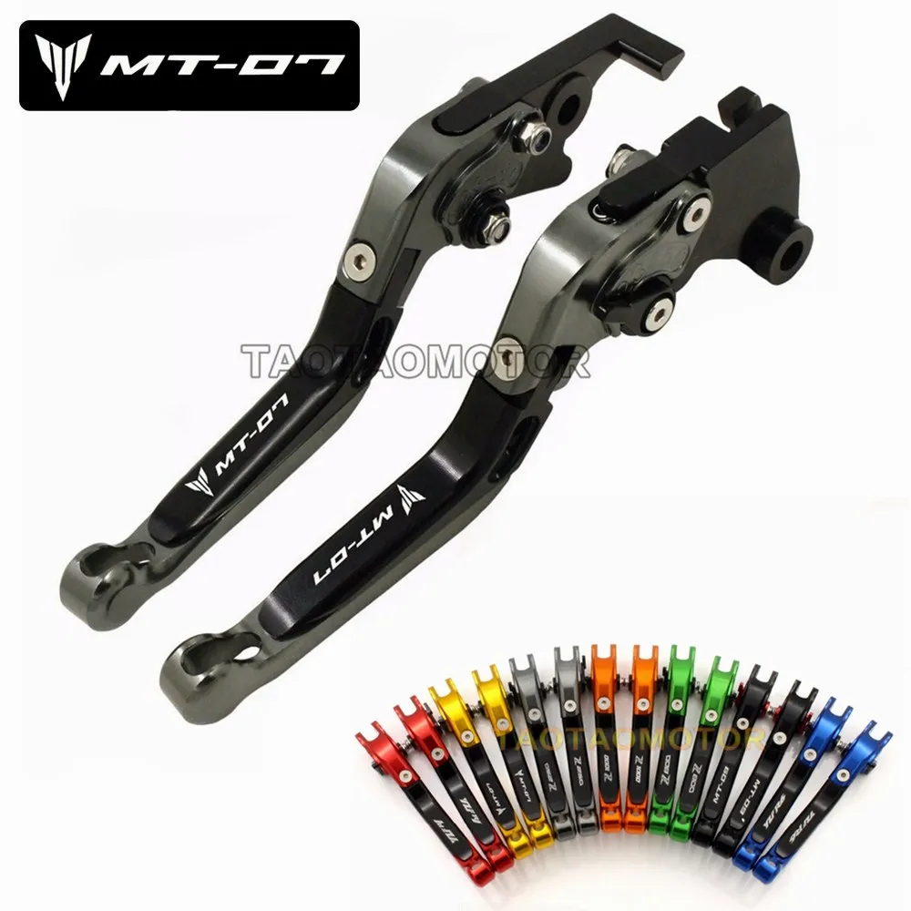 LOGO (MT 07) Motorcycle Accessories Aluminum Folding Extendable Brake ...
