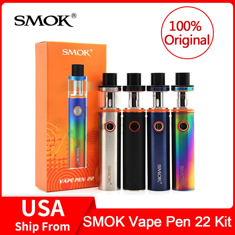 Original SMOK Vape pen 22 Kit Built in 1650mAh battery+0.3ohm/0.15ohm ...