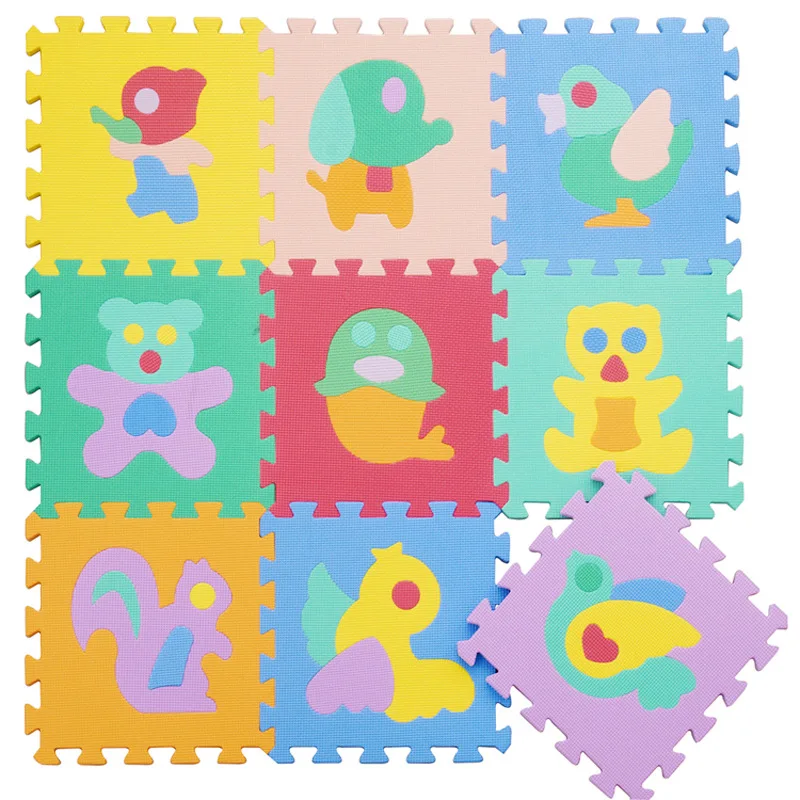 Cartoon animal puzzle baby scrawling mat Eco friendly crawling foam ...