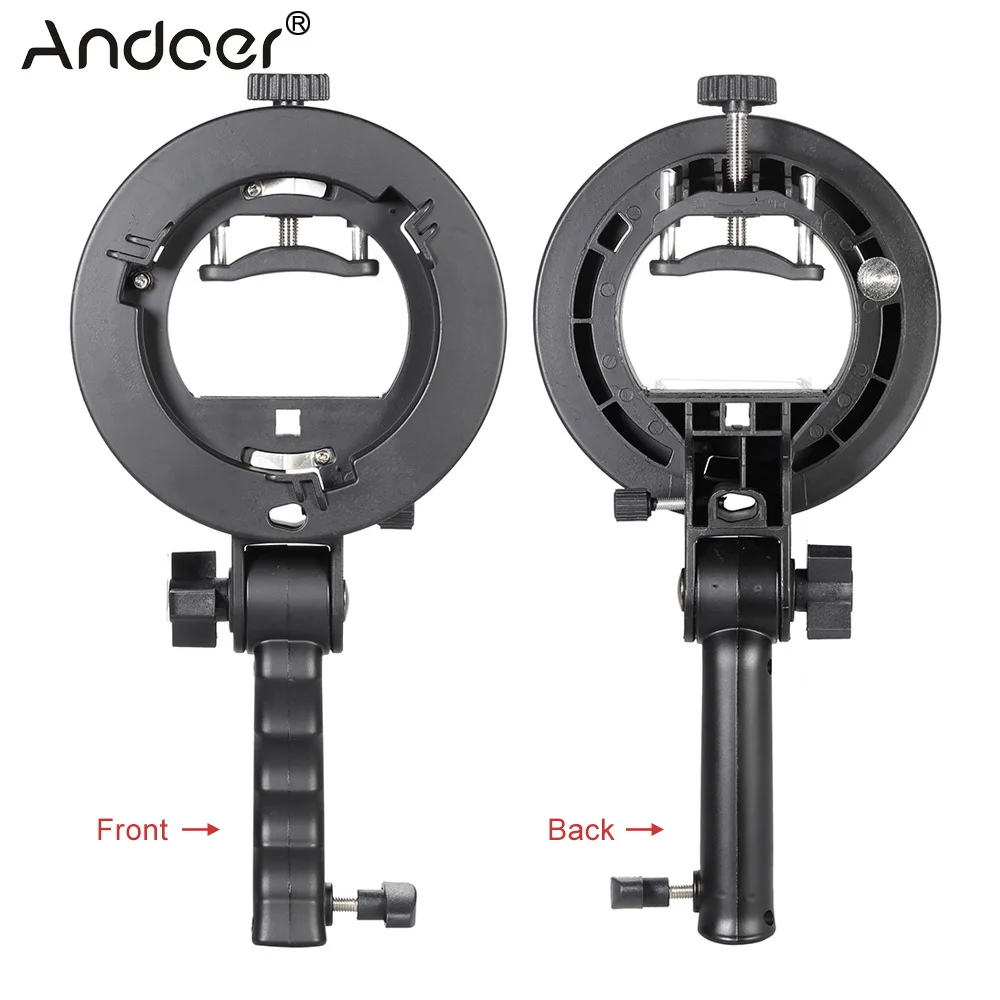 Andoer S shaped Speedlight Bracket Handheld Grip Bowens Mount for ...