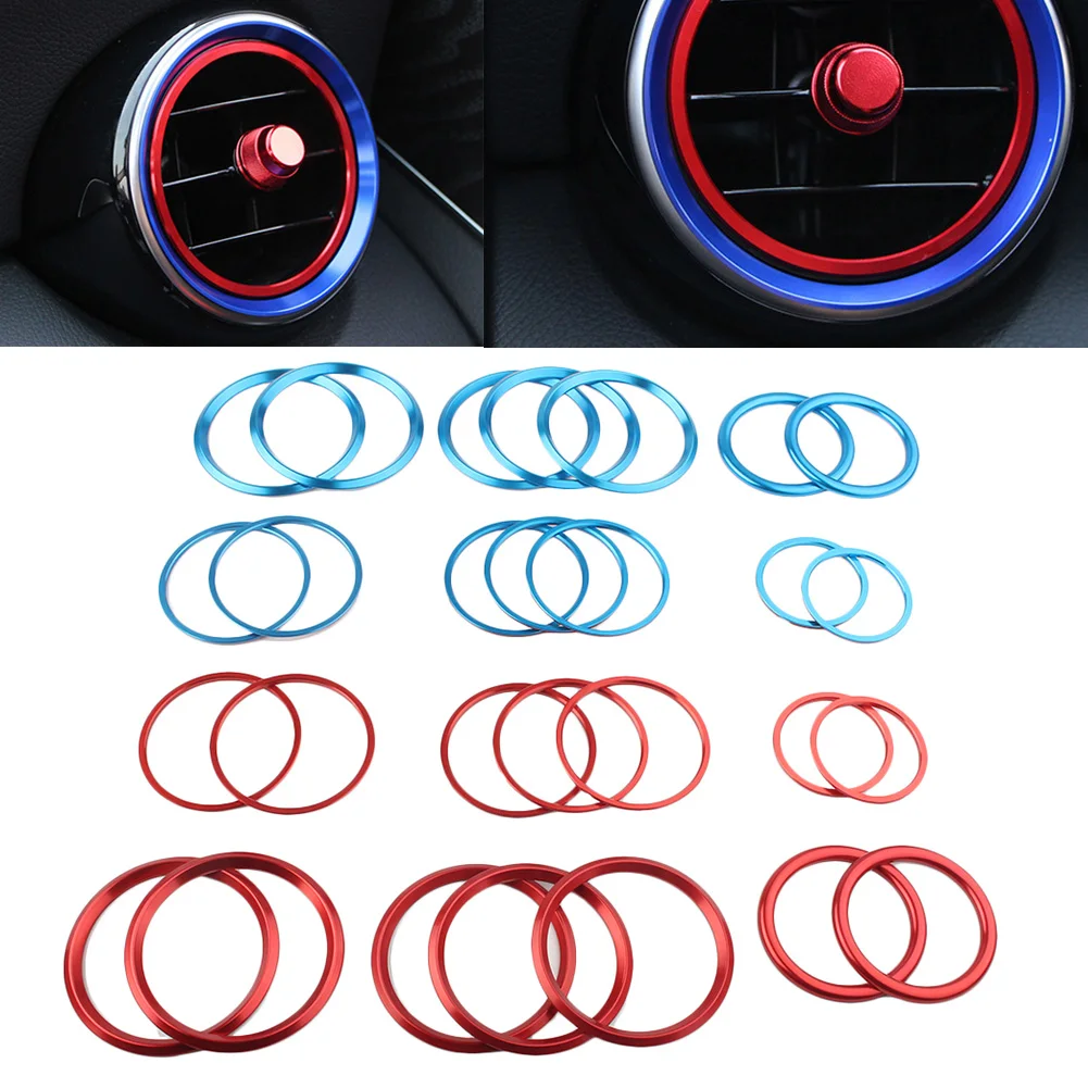 14Pcs Car Air Vent Rings Cover For Mercedes Benz C Class W205 GLC C200 ...