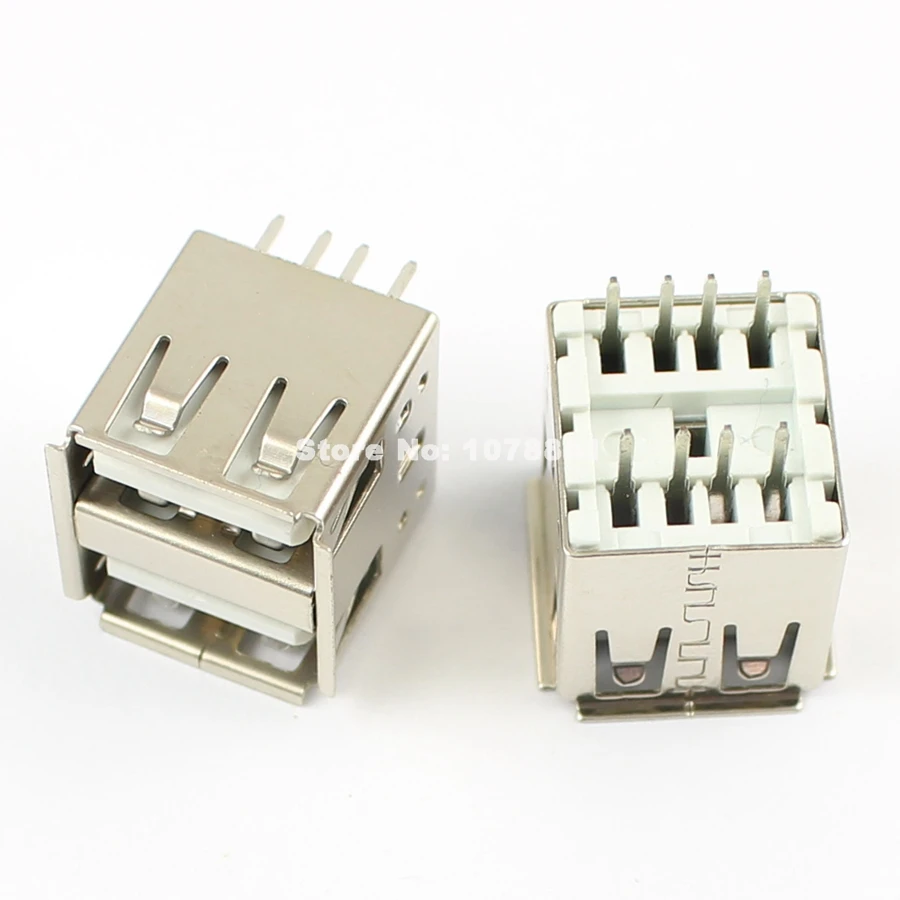 Conector de enchufe hembra de 8 pines, 100 piezas, USB Dual tipo A ...