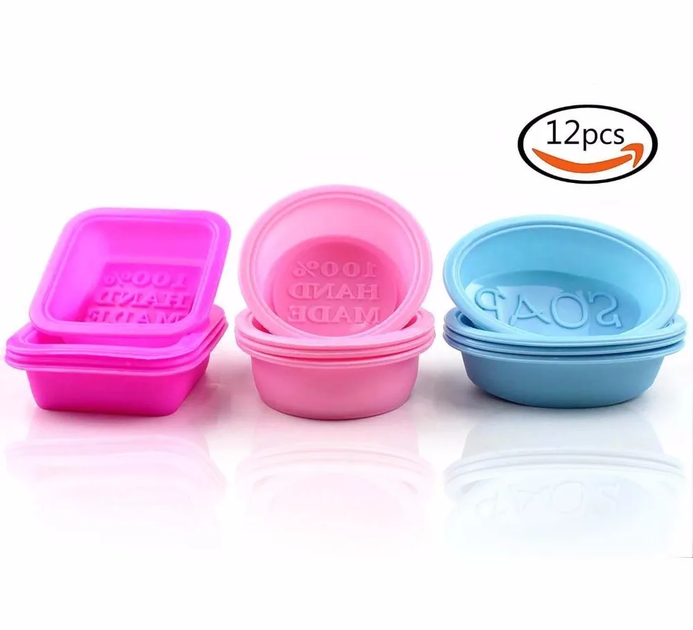 BAKHUK 12pcs/set 100% Handmade Silicone Soap Molds, 3D DIY Soap Mold ...