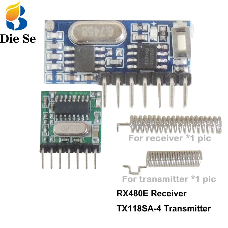 433mhz Wireless Transmitter And Receiver Module Learning Code Ev1527 Decoding Module 4ch Output ...