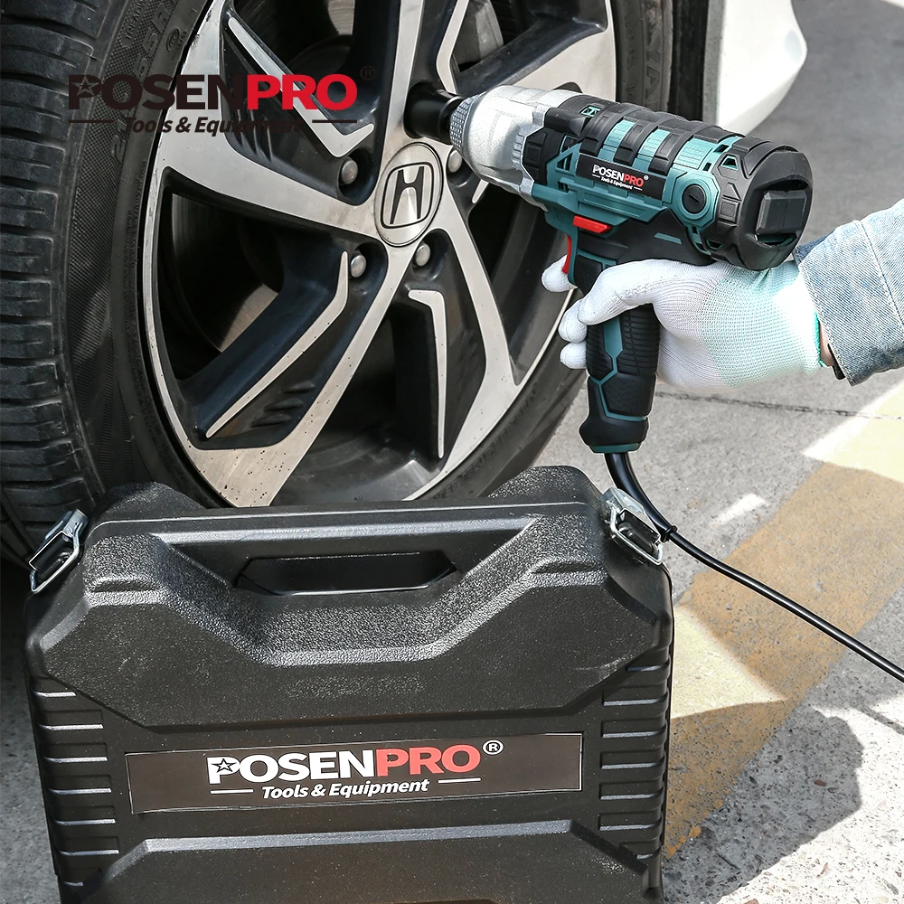 POSENPRO 450W Electric Impact Wrench Powerful 320Nm Max Torque 1/2 inch ...