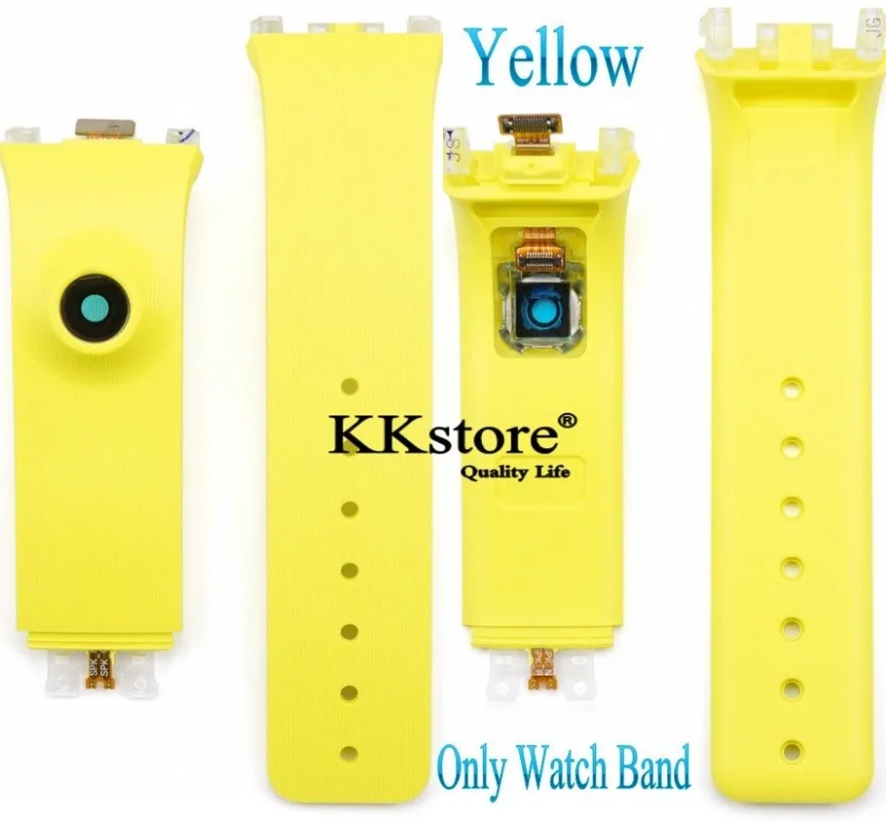 Желтый чехол для задней крышки корпуса, задняя крышка для батареи+ силиконовый ремешок для ...