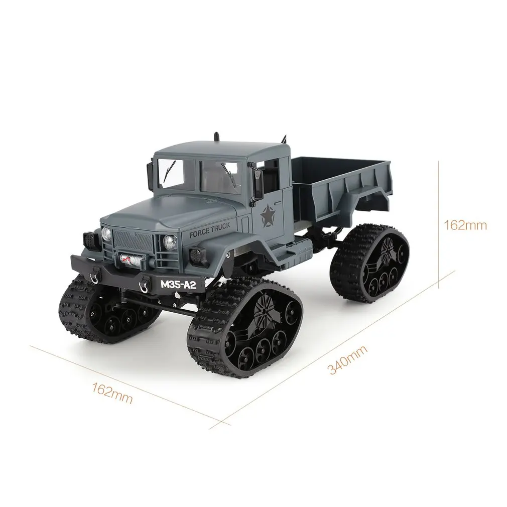 JJRC Military RC Army Truck Toy 2.4Ghz 1:16 4WD Caterpillar Off-Road ...