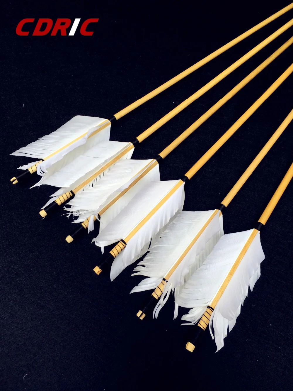 6/12/24PK high quality wooden arrow white feather real archery hunting ...
