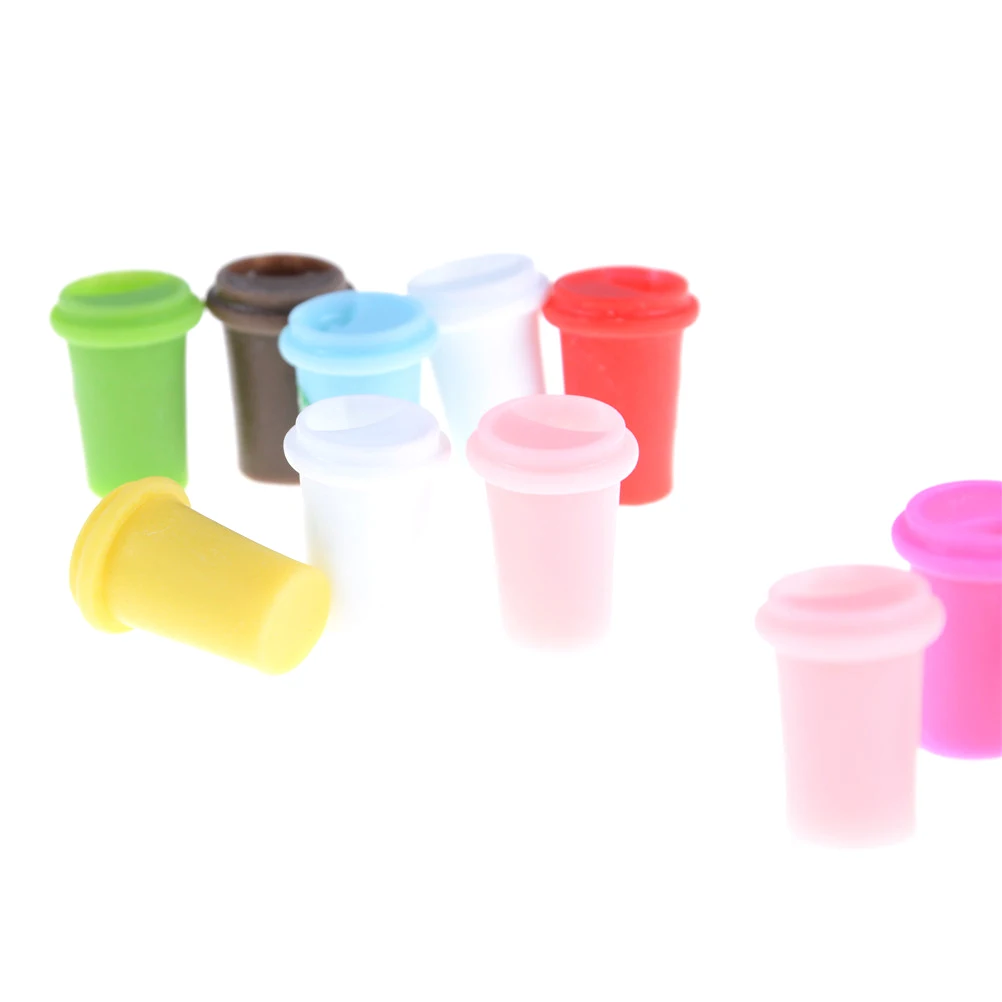 2PCS Mini Cup Cute Miniature Coffee Cup Kitchen Room Food Drink Home ...