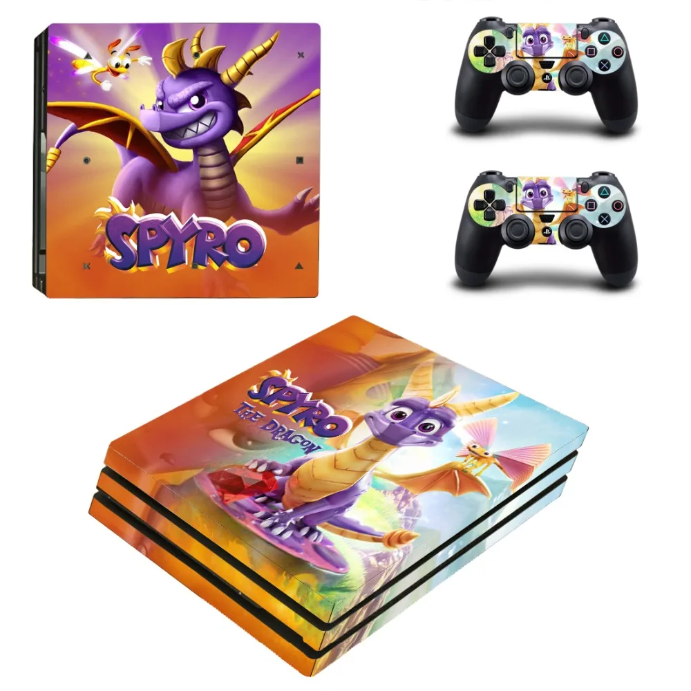 Spyro Skin Sticker for Sony PS4 Pro Console and Dualshock 4 Controllers ...