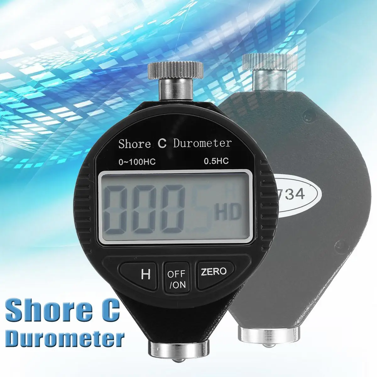 New Precise Digital Shore C Durometer High Hardness Rubber Tester 100HD ...
