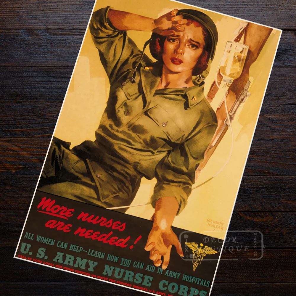 More Nurses are needed US ARMY WW2 propaganda Retro Decorative Posters ...