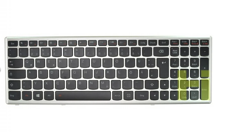 New QWERTZ GERMAN/DEUTSCH/AUSTRIAN keyboard for LENOVO Ideapad Z710 ...