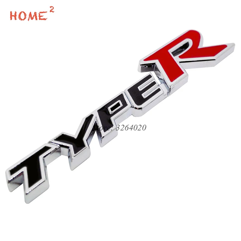 Car Styling for TYPE R TYPE R Logo Metal Stickers Auto Badge Emblem ...