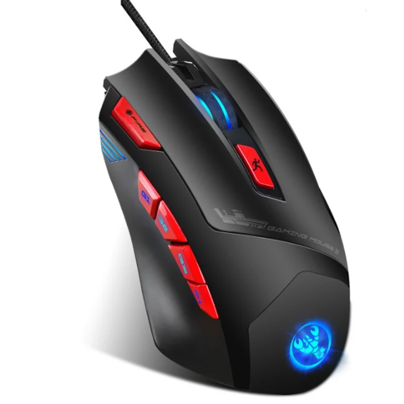 Wired Gaming Mouse 9 Button 6000 Dpi Led Optical Mechanical Macro Wired Gaming Mouse 9 Button 6000 Dpi Led Optical Mechanical Macro