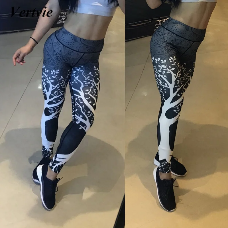 Buy Vertvie Tree Pattern Yoga Pants Women Push Up