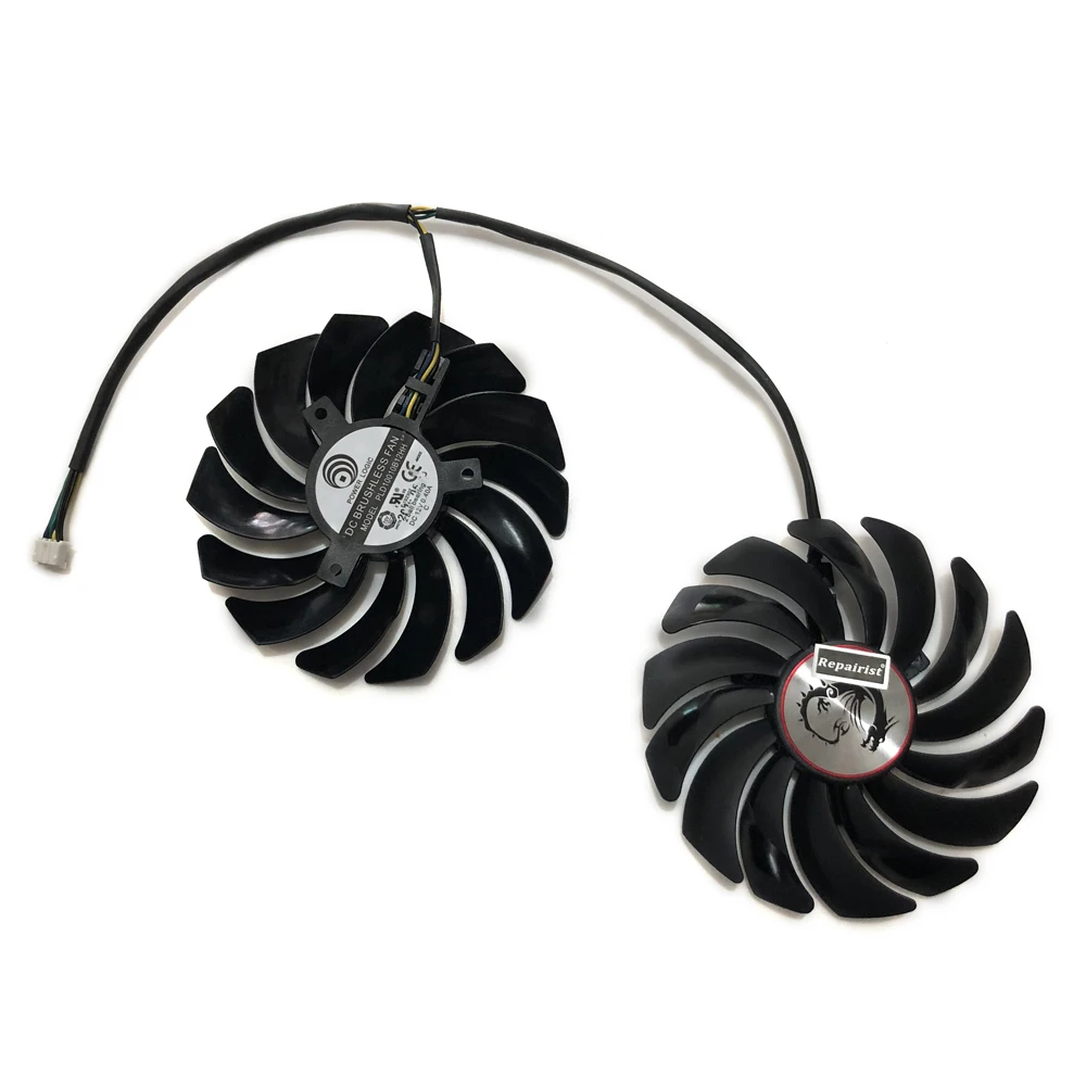2pcs/lot Computer Radiator Cooler Fans Video Card Cooling Fan For Msi ...