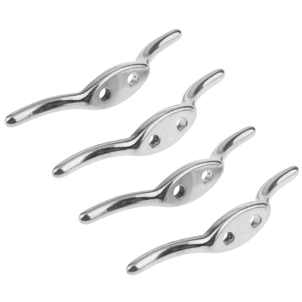 4pcs 67mm 316 Grade Stainless Steel Rope Cleat For Flags Boats Docks ...