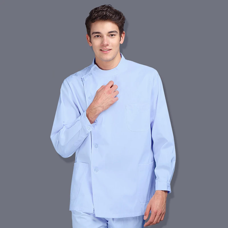 Men Scrub Tops Doctor Nurse Uniform Homme Hospital Surgical Jacket ...