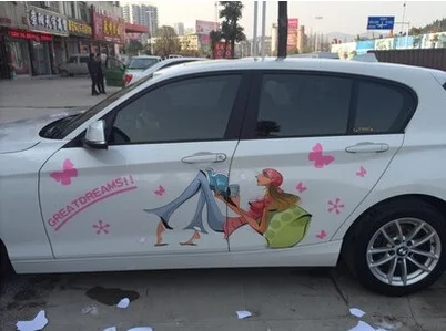 Customizable-Car-Styling-Stickers-Funny-Girl-Car-Sticker-Cartoon ...