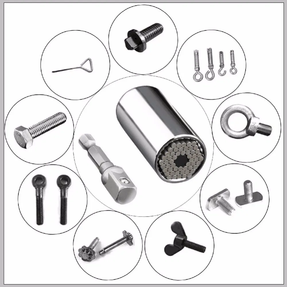 Professional Universal Gator Socket Wrench Adapter Grip 7mm to 19mm ...