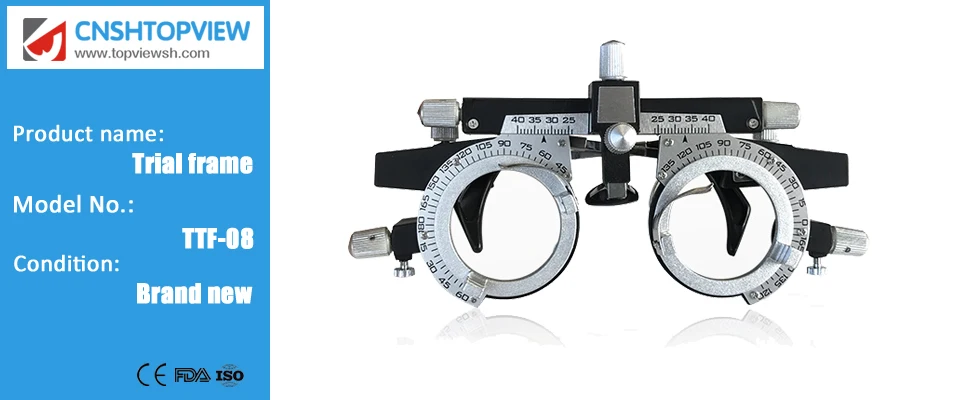 TTF-08 Fully Adjustable Trial lens frame Ophthalmic Trial Frame For ...
