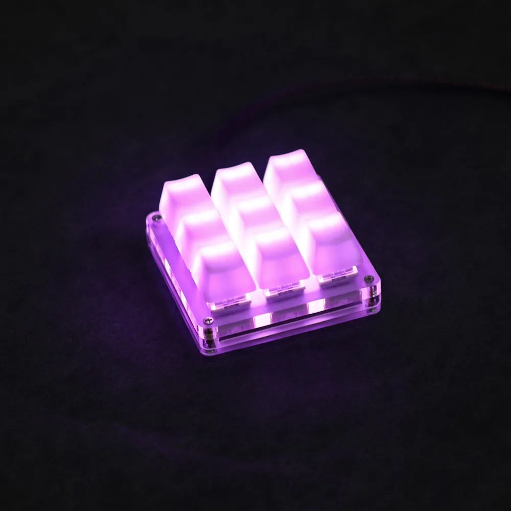 9 Key QMK Hotswap YMDK RGB Support Macro Function Type C MX Switches ...