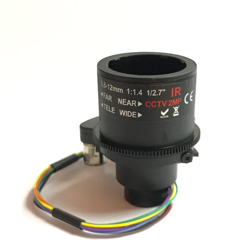 F1.4 1/2.7" 2.0mp 2.8 12mm motorized varifocal zoom cctv camera lens ...
