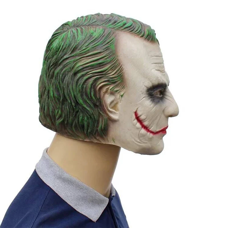 The Dark Knight Movie Batman Joker Clown Latex Mask Costume Halloween ...
