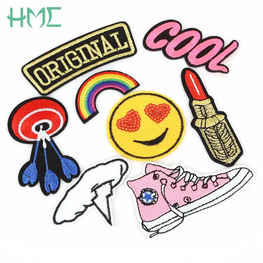Hot ! 8Pcs Badge Words Patches sticker Motif Applique Fashions Clothing ...