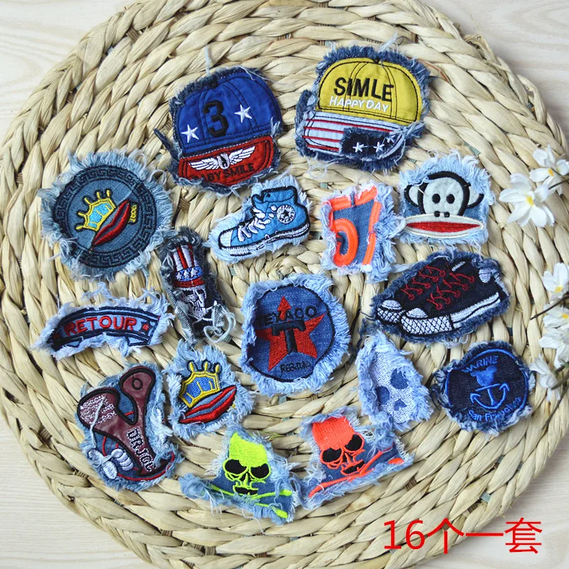 Fashion-fabric-insignia-patch-paste-decorative-stickers-pants-clothes ...