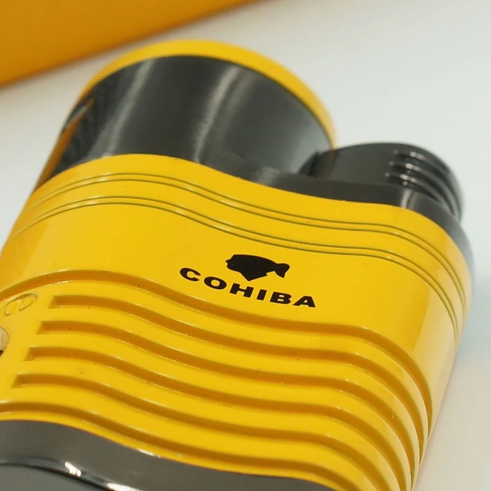 Metal Cigar Lighter Cutter Set 4 Torch Jet Flame Butane Gas Lighters ...