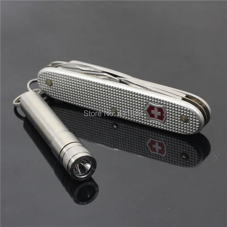 RA Silver AAA Tactical mini flashlight stainless steel housing ...
