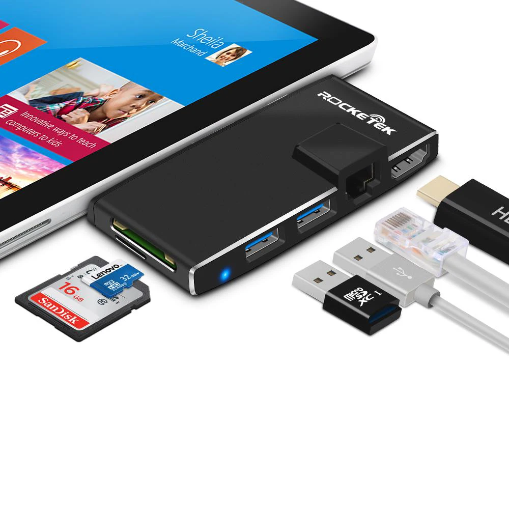 For Pro 4 USB 3.0 HUB card reader 4K HDMI 1000Mbps Gigabit Ethernet ...