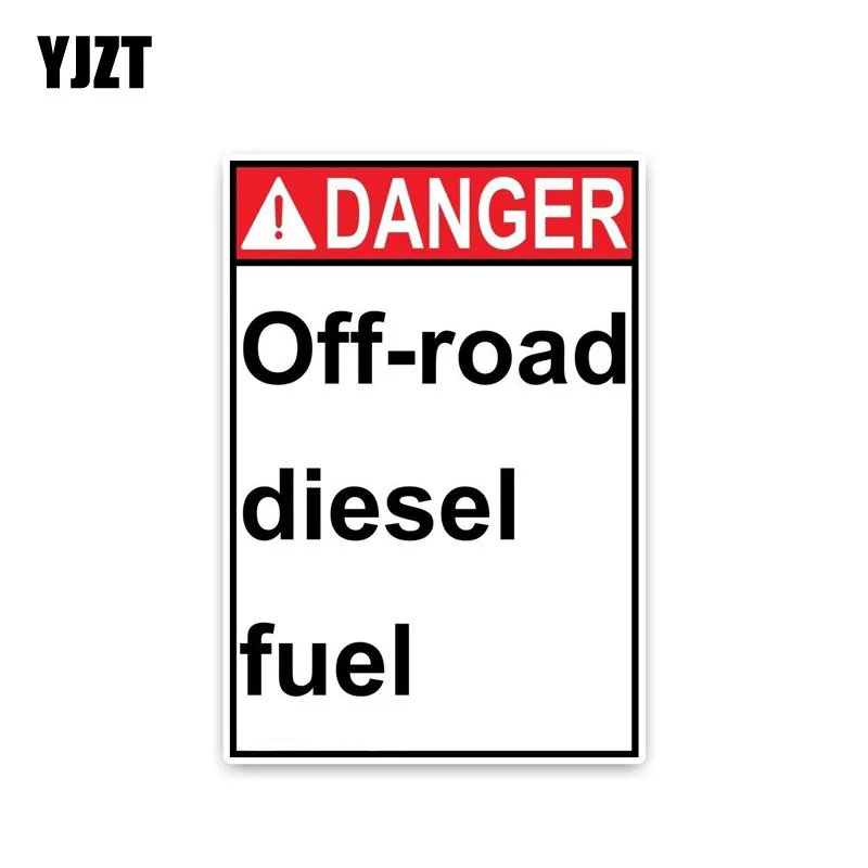YJZT 11*16.2CM DANGER OFF ROAD DIESEL FUEL High Quality Decoration PVC ...