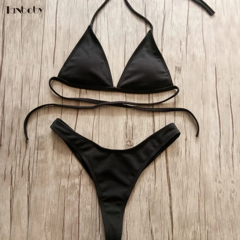 Brazilian Girls Swimming Suits Bikini Small Cup+ High Cut Style Beach ...