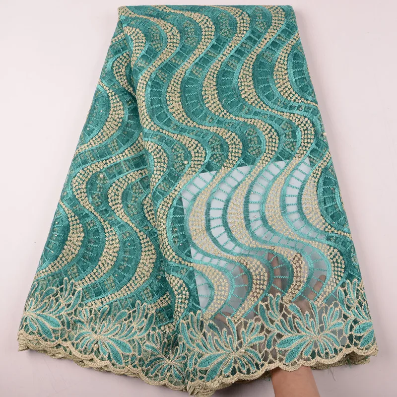 Latest Green African Laces Fabrics Embroidered African French Lace ...