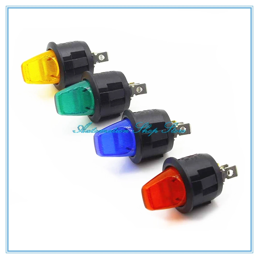 Rocker switch with 12v illuminated lamp 10a/125vac 6a/250vac 3pin|lamp ...