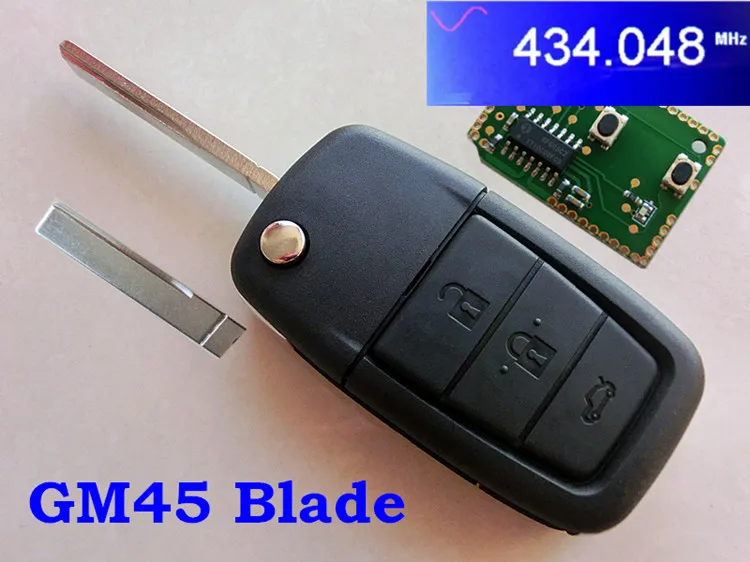 Rmlks Replacement Flip Remote Key Fob 3+1 Button 433mhz Id46 For ...