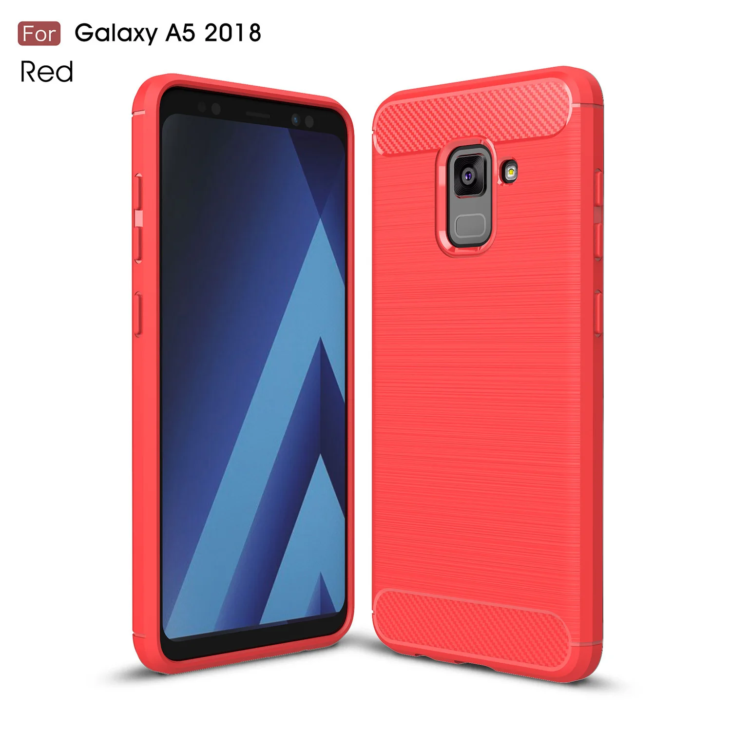 Ultra Delgado teléfono funda suave para samsung galaxy A6/A6plus fibra de carbono silicona suave ...