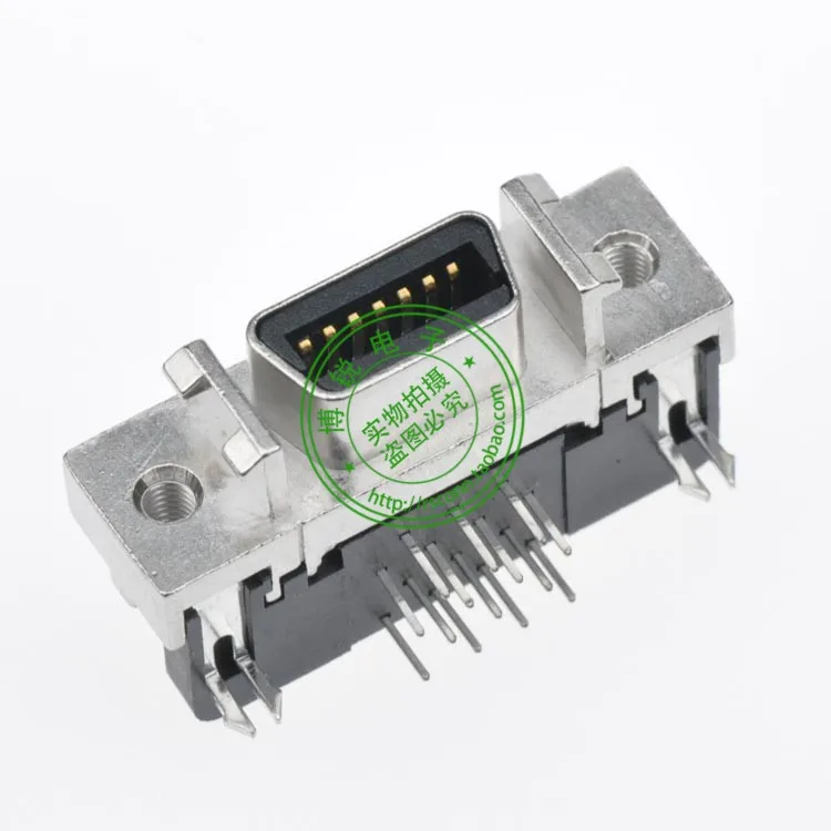 High quality MDR connector 14Pin 90 degree bend feet female groove weld ...