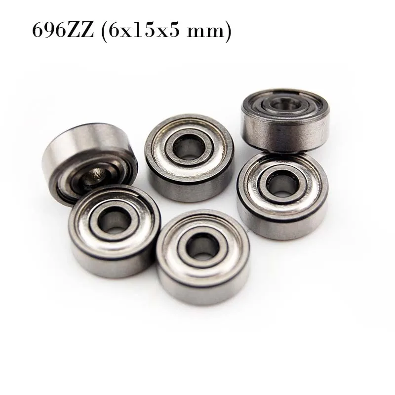 (10 PCS) 696ZZ (6x15x5 mm) Metal Shielded Ball Bearing Bearings 696z-in ...