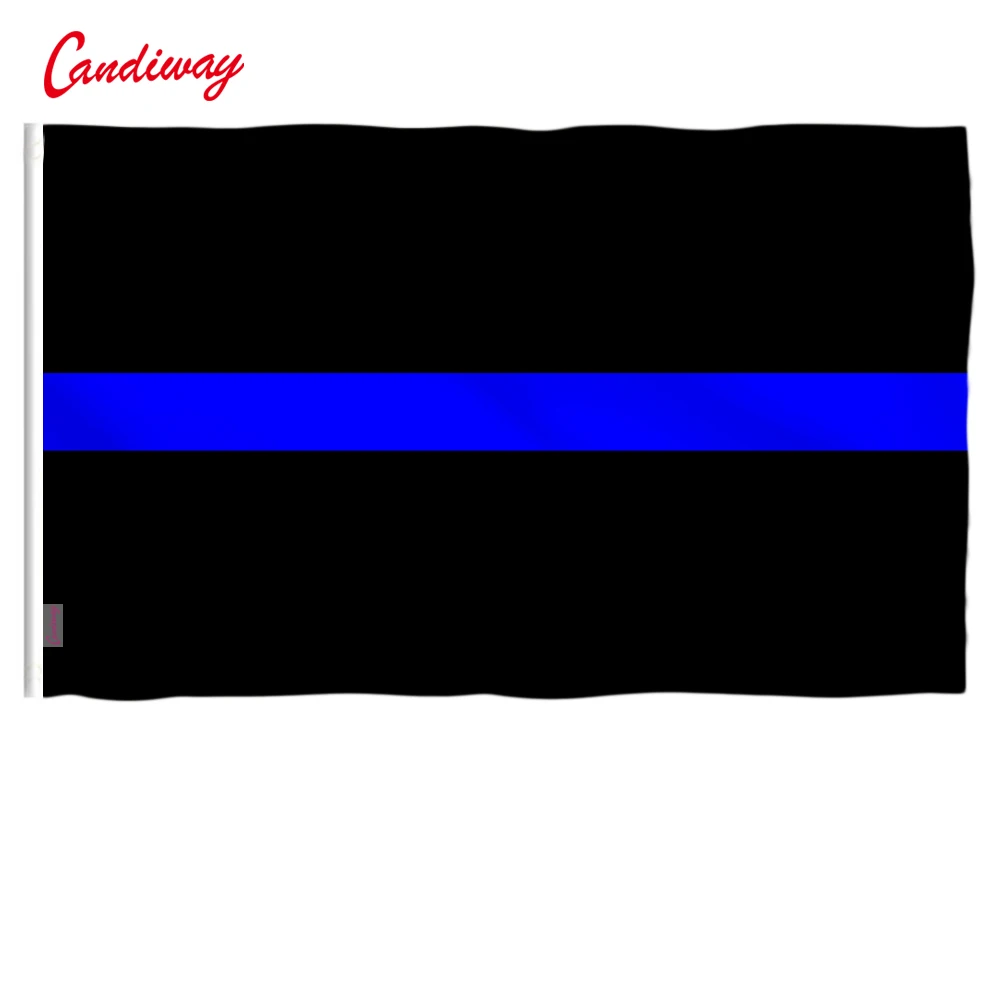 3x5feet Police Thin Blue Line Stripes Law Enforcement Flag 3'x5' Banner ...