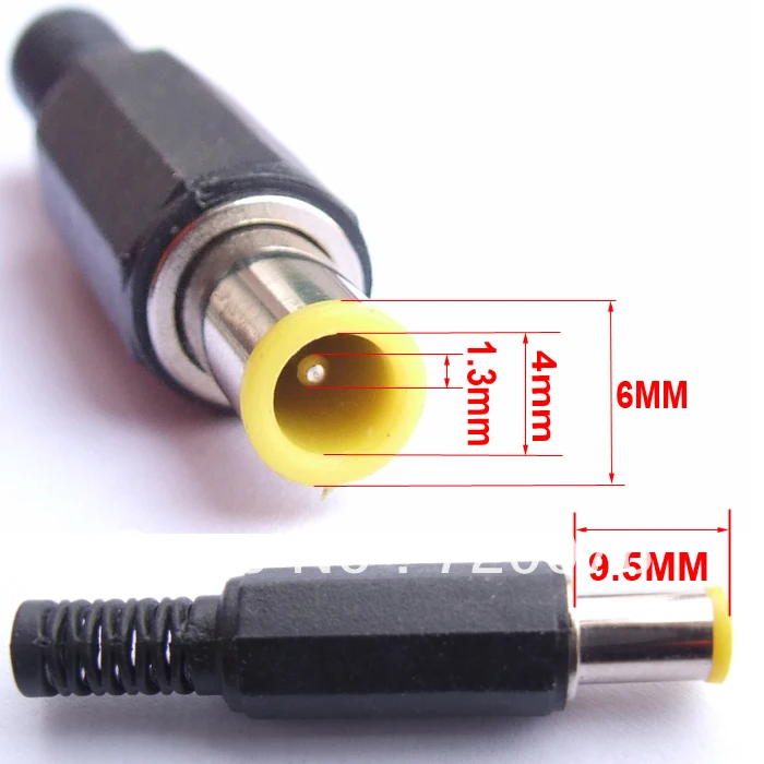 Wholesales 9.5mm X 6mm X 4mmx 1.3mm Dc Power Plug For Notebook Cctv+ ...