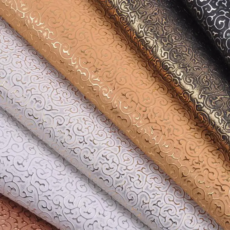 100x135cm Pvc Synthetic Embossed Faux Leather Fabric Imitation
