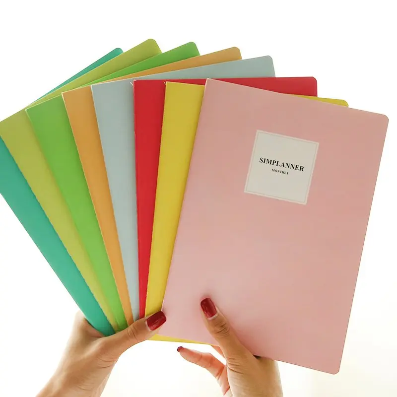 5 Pcs/lot South Korea Candy Solid Color B5 Diary Book Creative Simple ...
